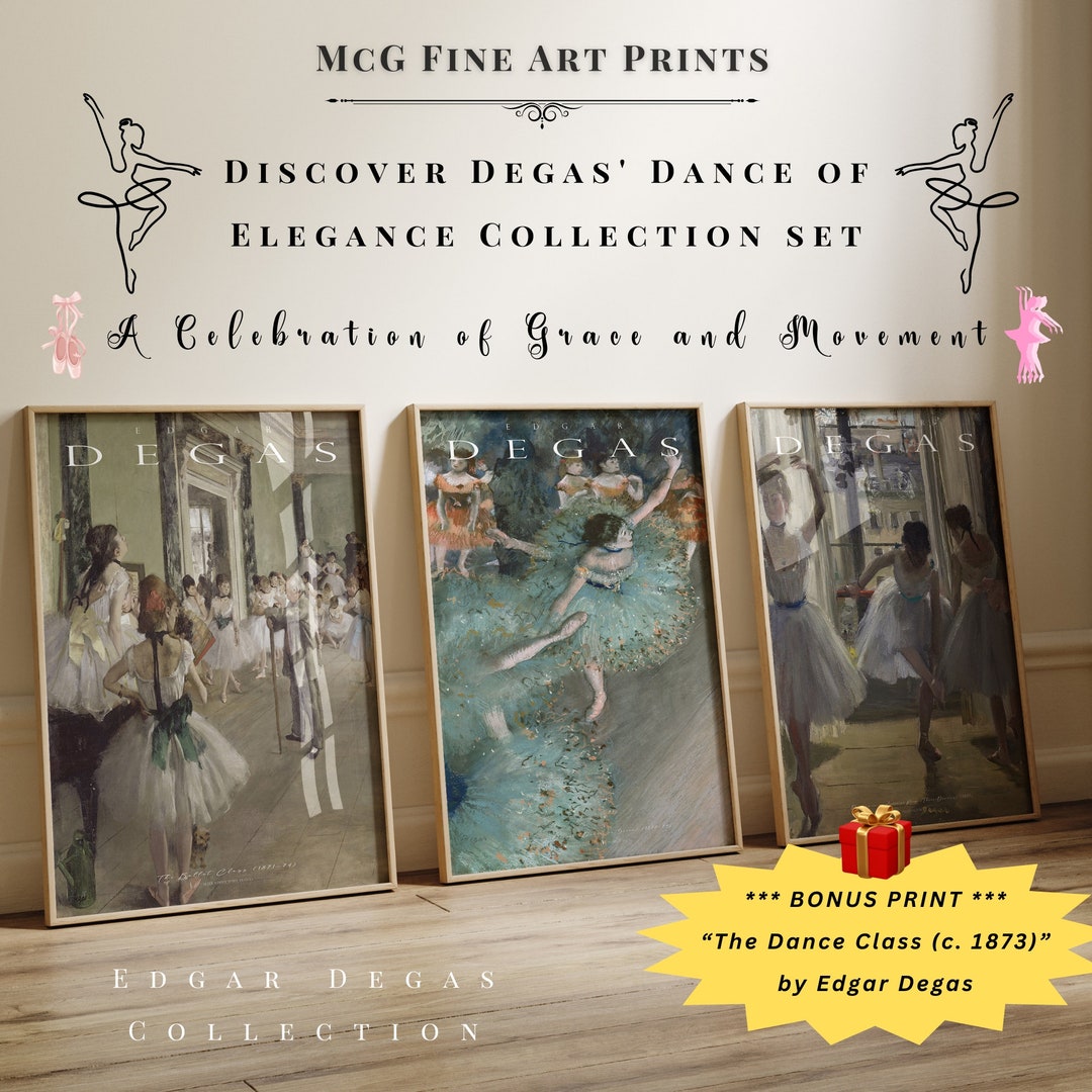 Degas Ballet Art Print Set of 3 Gallery Wall Decor Vintage Ballerina ...