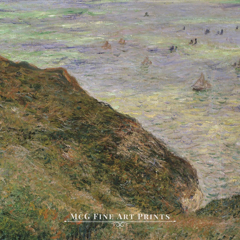 View Over the Sea Monet Gallery Wall Art Print Vintage Coastal ...