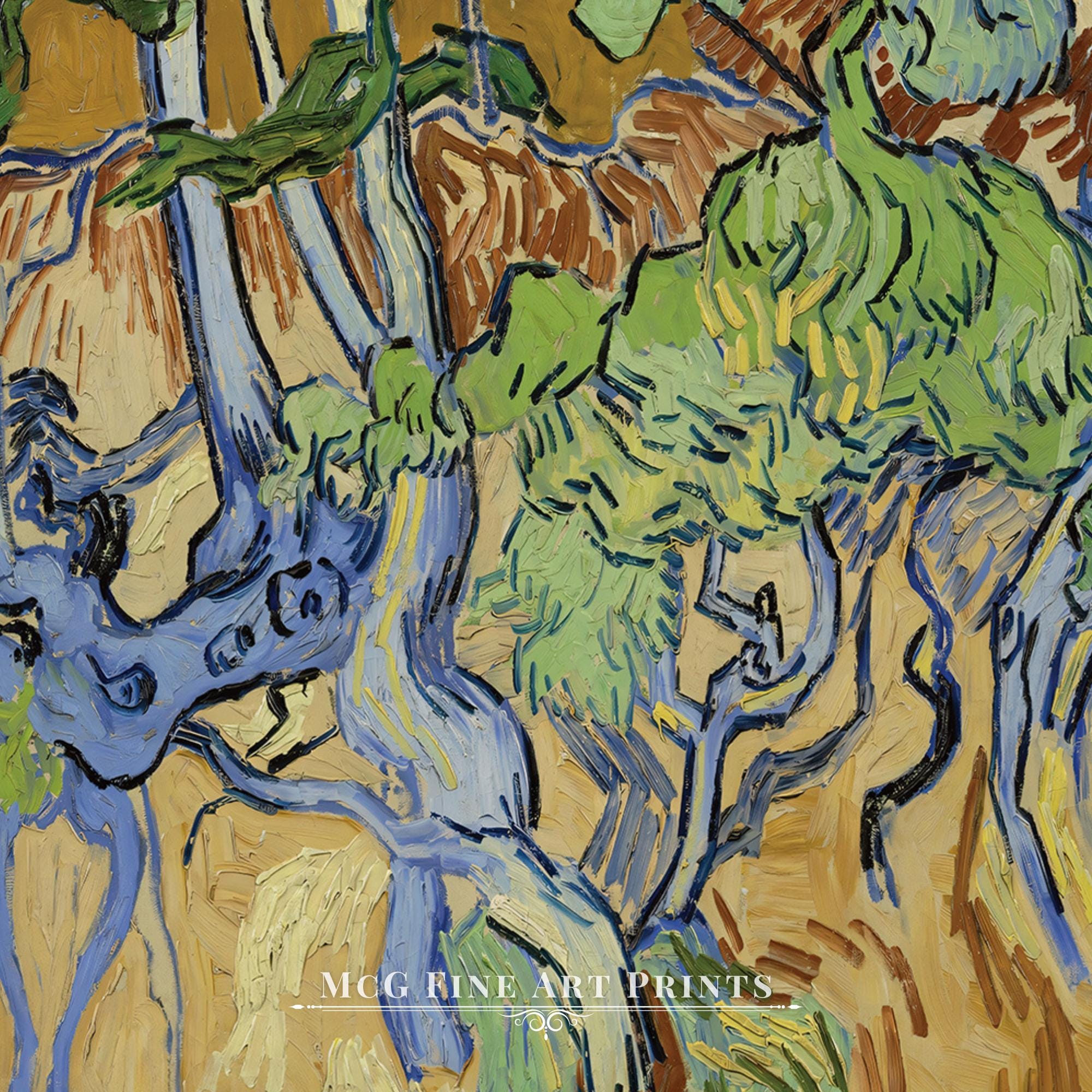 Tree Roots Van Gogh Gallery Wall Art Print Vintage Landscape Oil ...