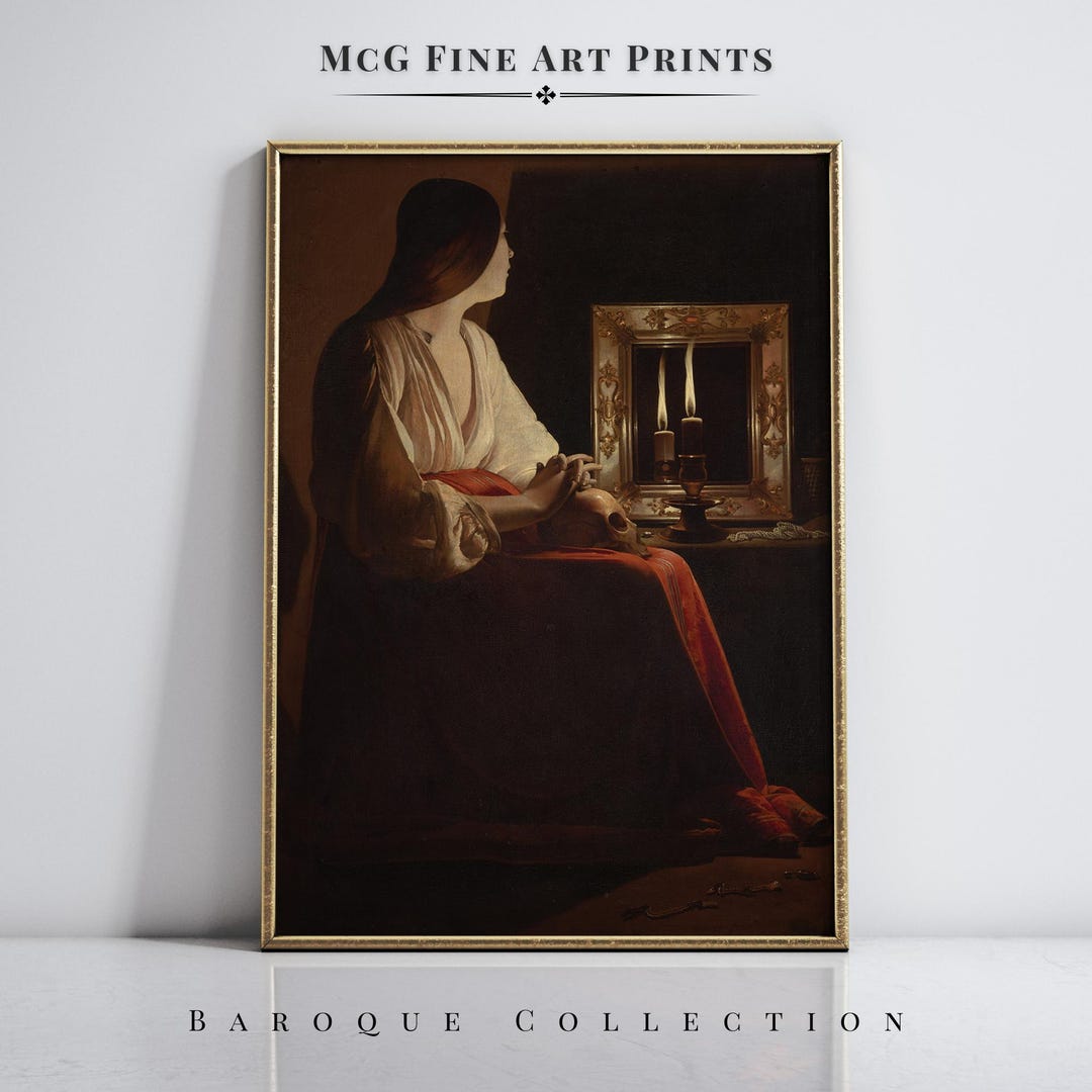 The Penitent Magdalene Gallery Wall Art Christian Print Vintage Virgin ...