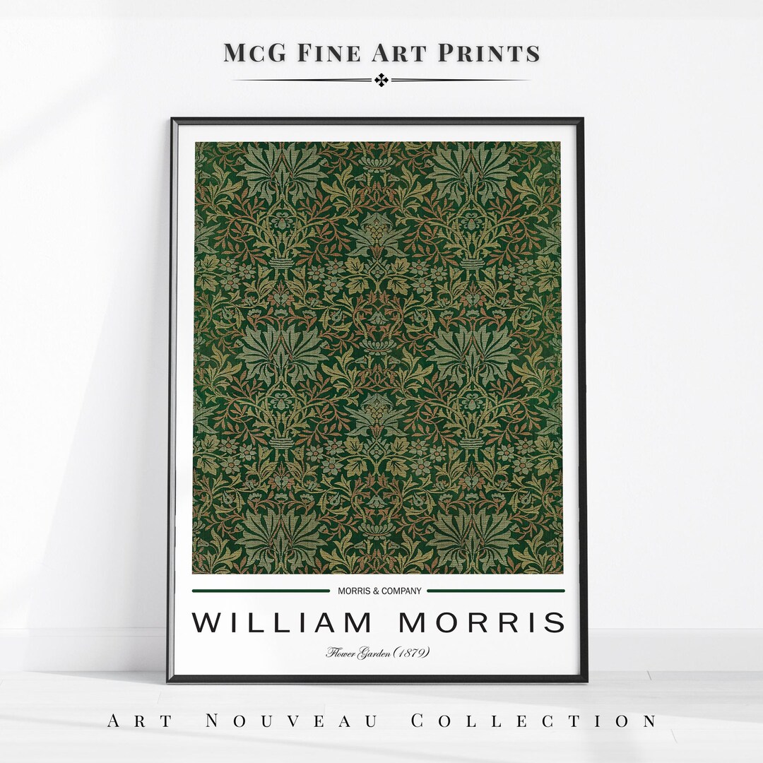 Flower Garden William Morris Wall Art Nouveau Print Mid Century Modern ...