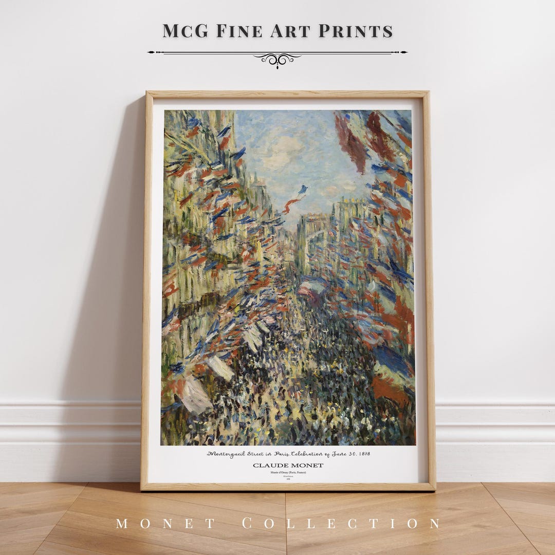 The Montorgueil Street in Paris Celebration Monet Gallery Wall Art ...