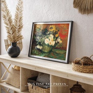 Still Life With Roses and Sunflowers Van Gogh Gallery Wall Art Flower ...