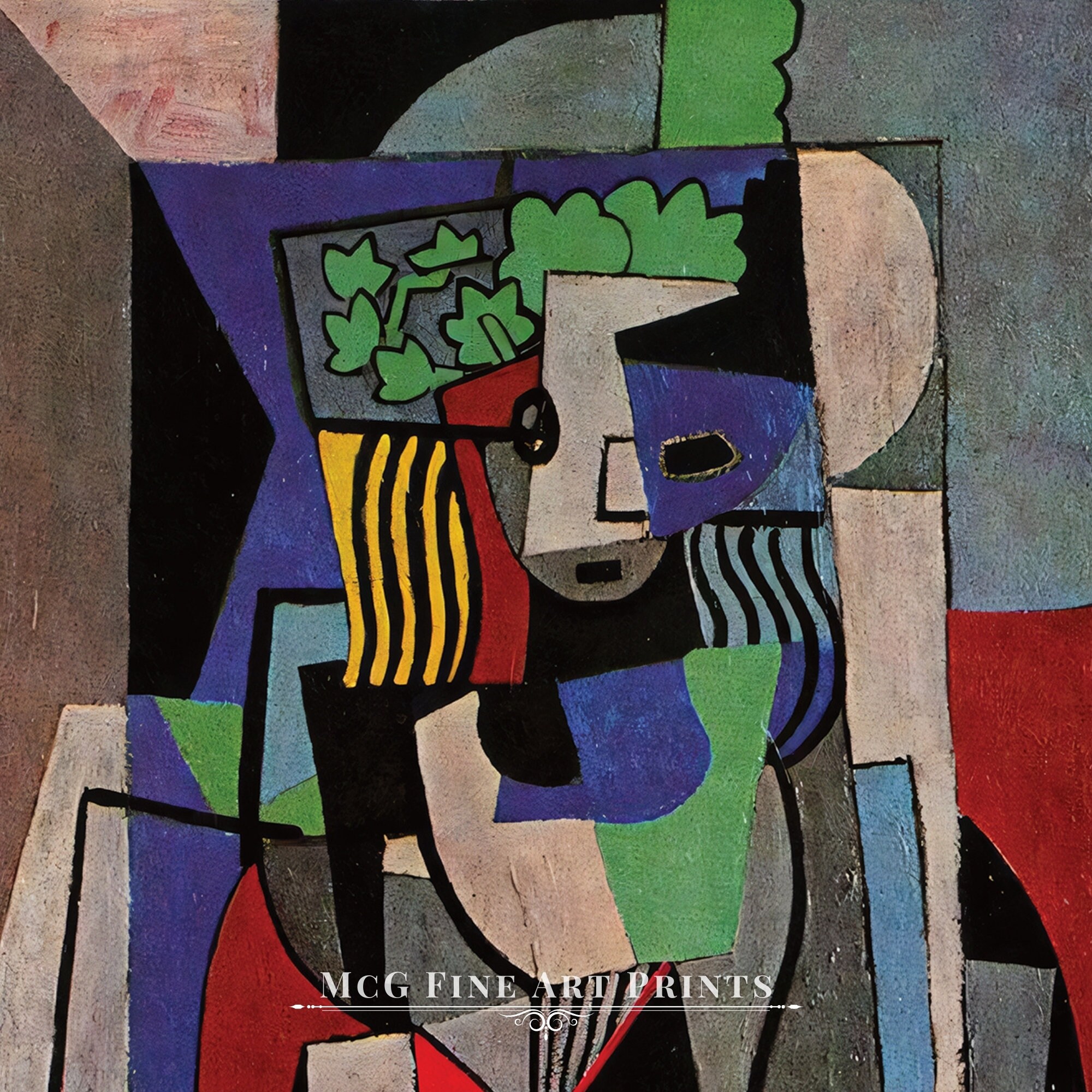 The Student Picasso Gallery Wall Art Print Mid Century Modern Geometric ...