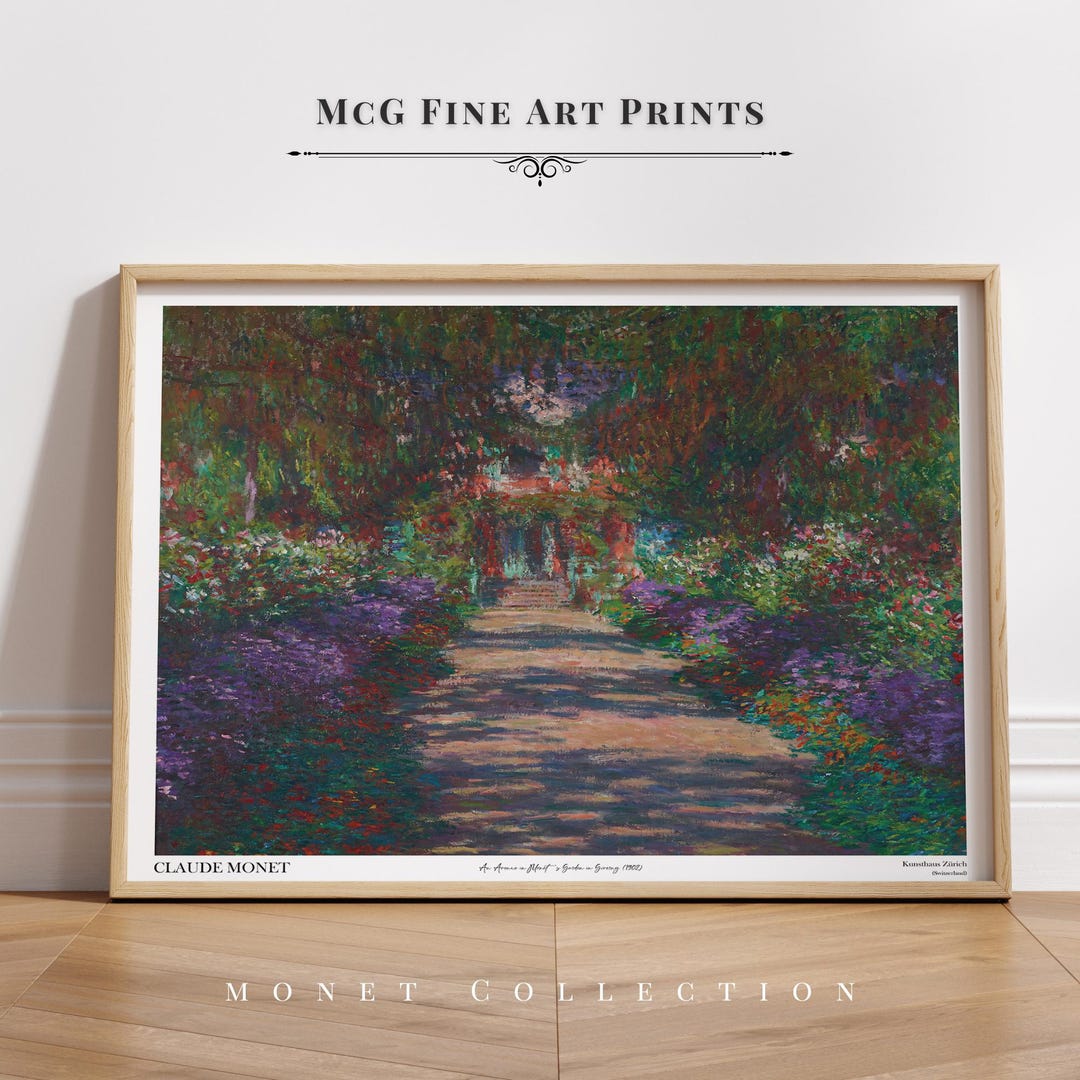 An Avenue in Monets Garden in Giverny Monet Floral Wall Art Print ...