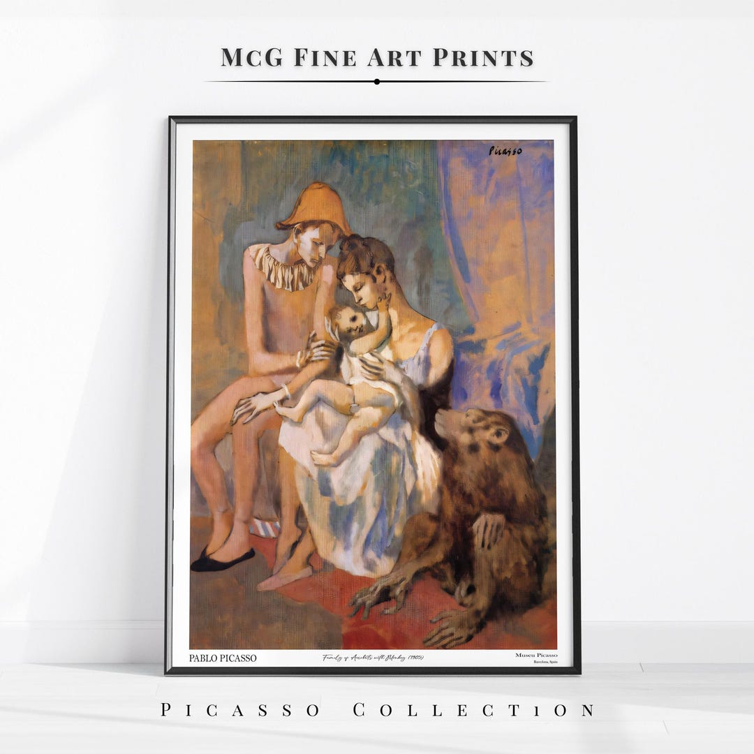 Family of Acrobats With Monkey Picasso Gallery Wall Art Print Vintage ...