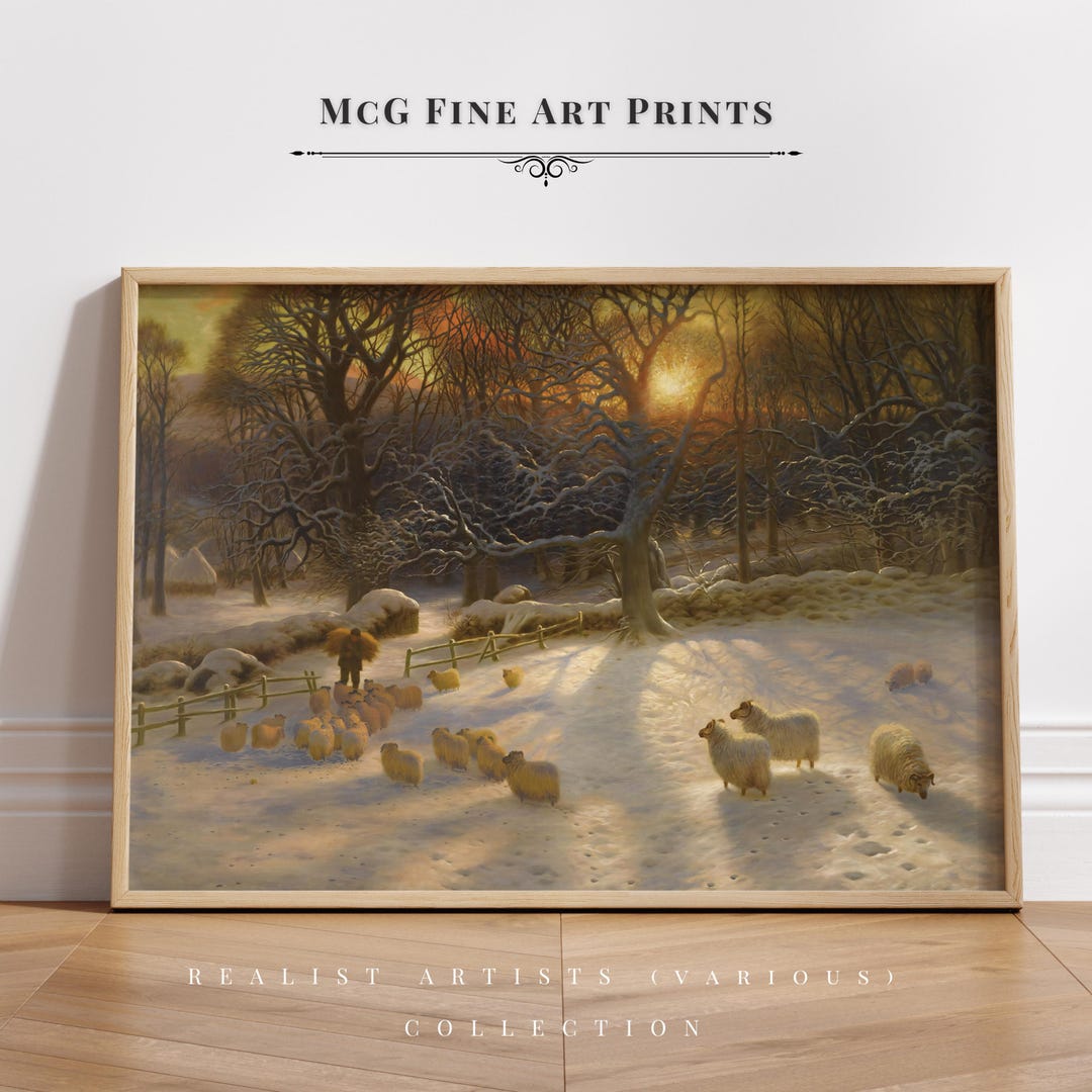 The Shortening Winters Day Wall Art Print Vintage Winter Forest ...