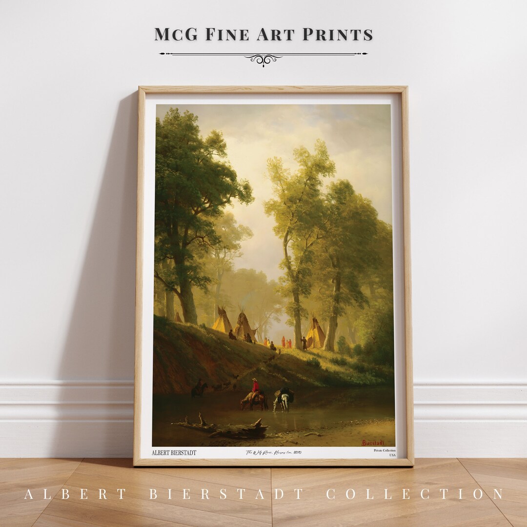 The Wolf River Kansas Gallery Wall Art Print Vintage Forest Landscape ...