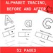 Alphabet Worksheets Printable Tracing Before and Color Homeschool ...
