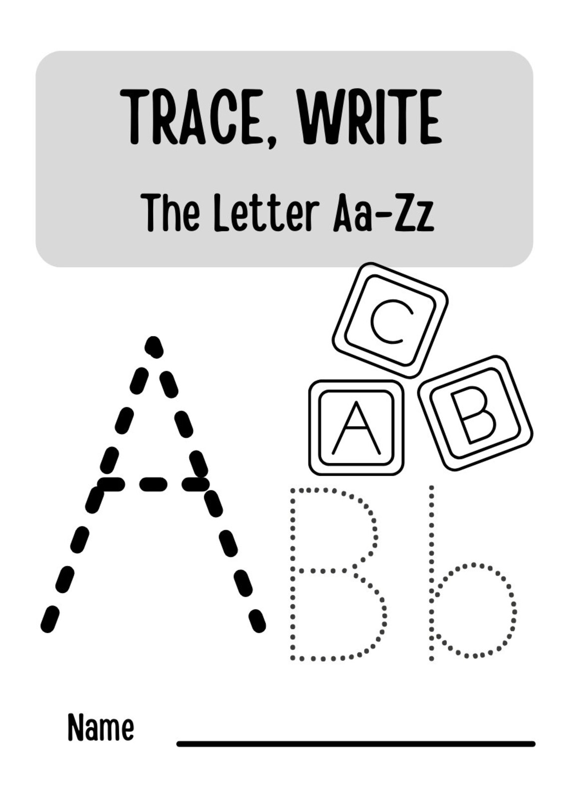 Alphabet Trace and Write the Letter Uppercase Lowercase Practice ...
