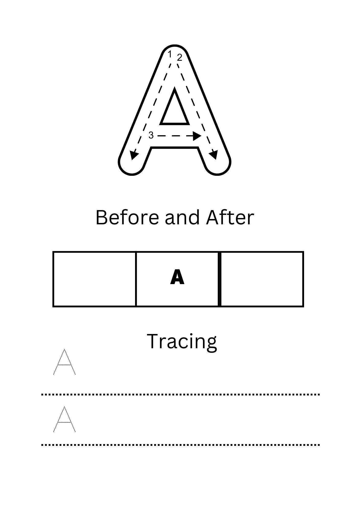 Alphabet Worksheets Printable Tracing Before and Color Homeschool ...