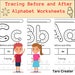 Alphabet Worksheets Tracing Before and After the Letter Activities ...