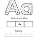 Alphabet Worksheets Tracing Before and After the Letter Activities ...