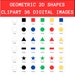 Shapes Clipart, 2D Shapes Clip Art PNG, Kawaii Geometric Shapes ...