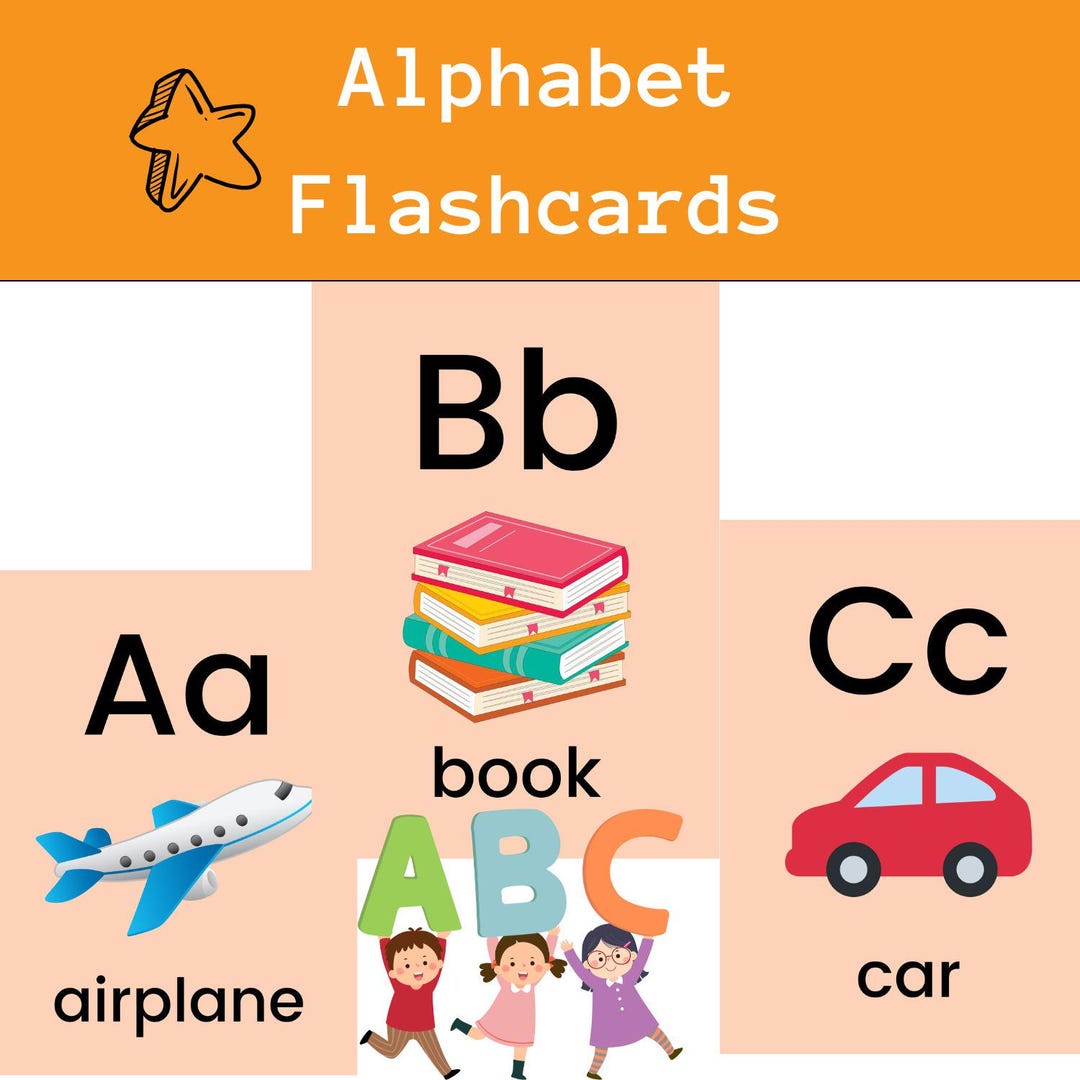 Flash Cards, 26 ABC, Educational Cards, A-Z Cards, Learn Abcs, Alphabet ...