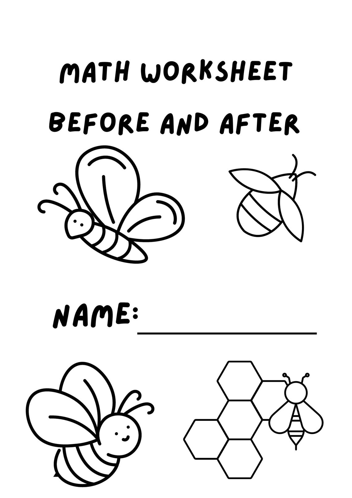 Math Worksheets - Number Before and After, Math Game, Homeschool ...