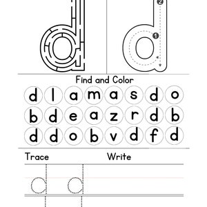 Alphabet Worksheets Mazes,tracing Find and Color the Letter Activities ...