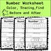 Number Worksheets Color, Tracing, Find, Before and After Numbers to 1 ...