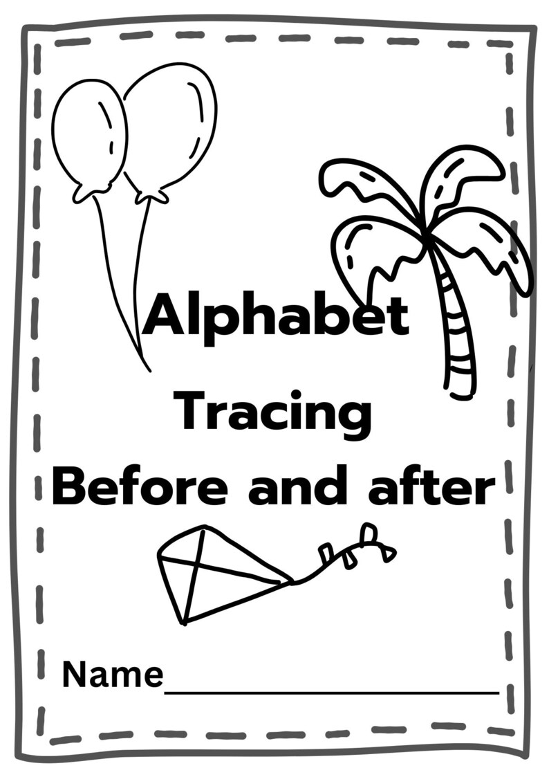 Alphabet Worksheets Printable Tracing Before and After Letter Instant ...