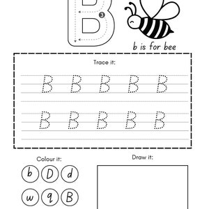 Alphabet Worksheets Printable Tracing and Color Homeschool Teacher Kids ...