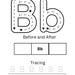 Alphabet Worksheets Tracing Before and After the Letter Activities ...