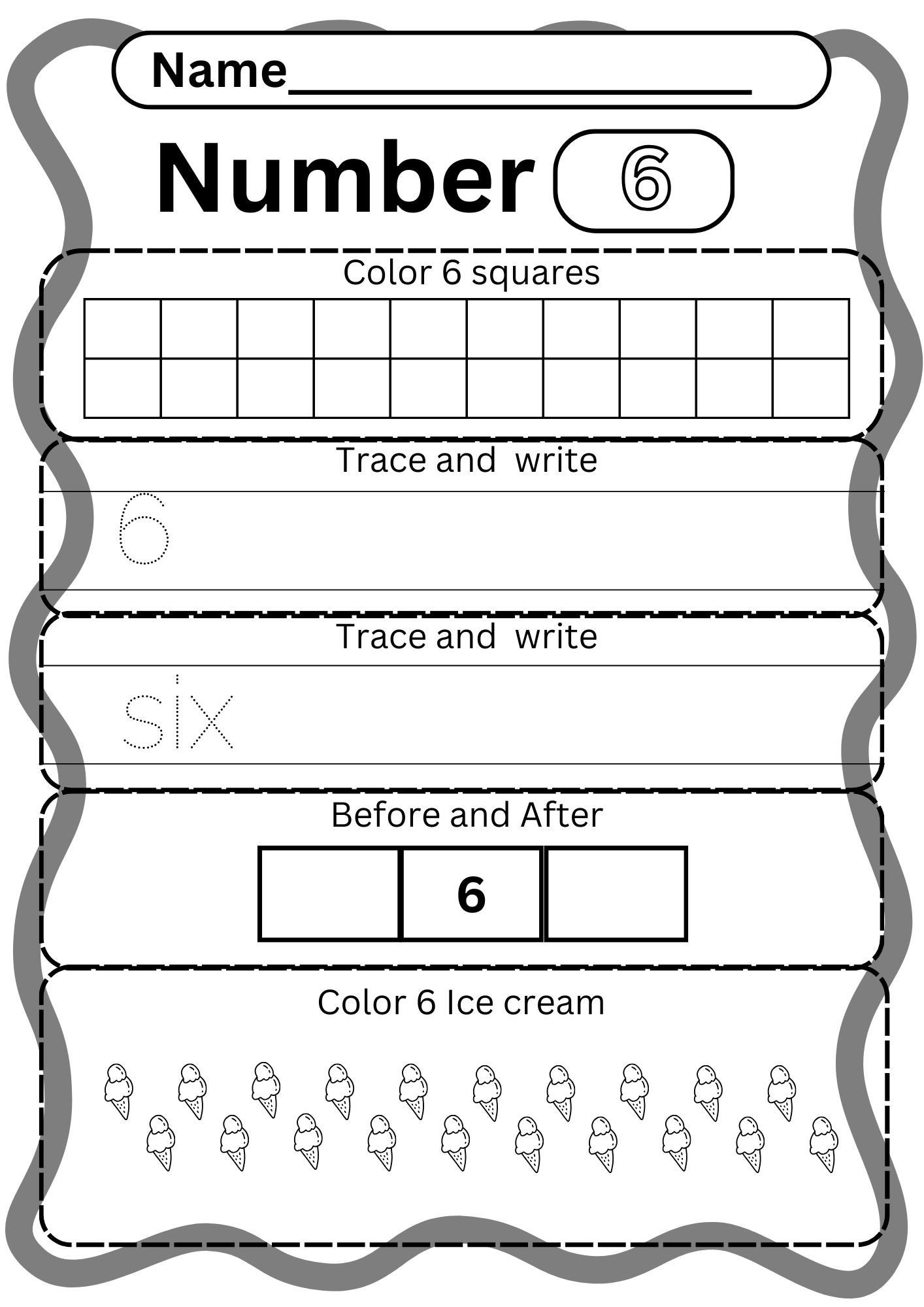 Number Worksheets Color, Tracing, Before and After Numbers to 1-20 Math ...