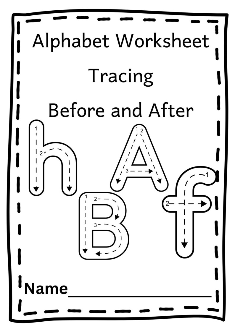 Alphabet Worksheets Printable Tracing Before and Color Homeschool ...