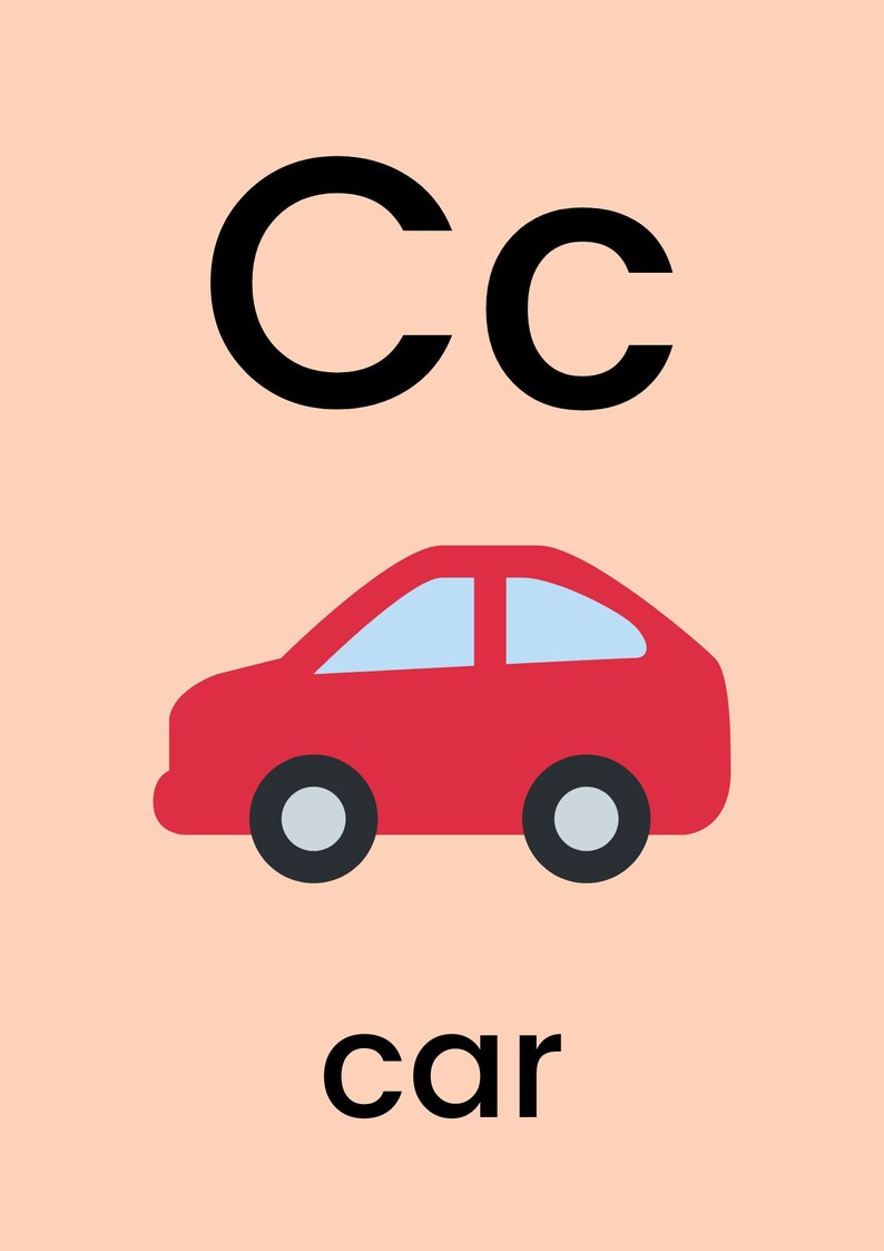 Flash Cards, 26 ABC, Educational Cards, A-Z Cards, Learn Abcs, Alphabet ...