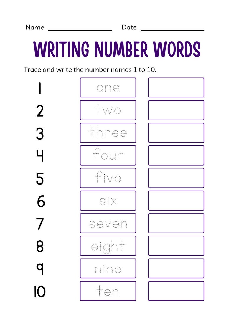 Math Worksheet: Number Tracing, Writing, Number Order Activities ...