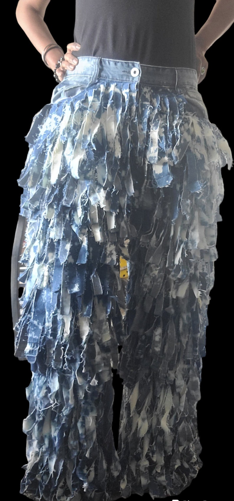 Fringed One of a Kind Denim Jeans - Etsy