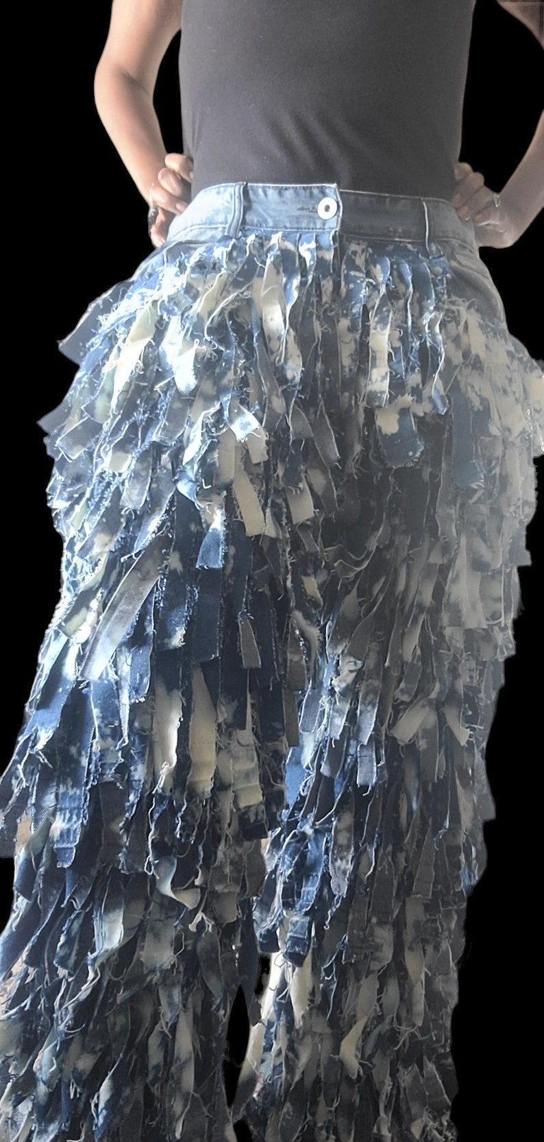 Fringed One of a Kind Denim Jeans - Etsy