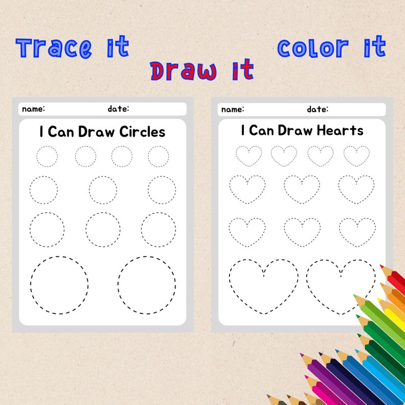 Preschool Shape Tracing, Basic Shape Tracing, Shape Tracing Worksheets ...