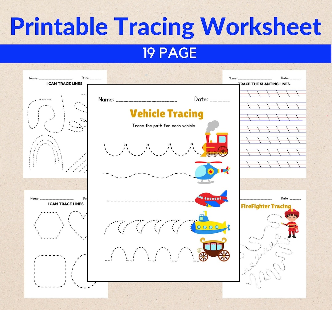Preschool Shapes , Preschool Line Tracing Worksheets , Trace Primary ...
