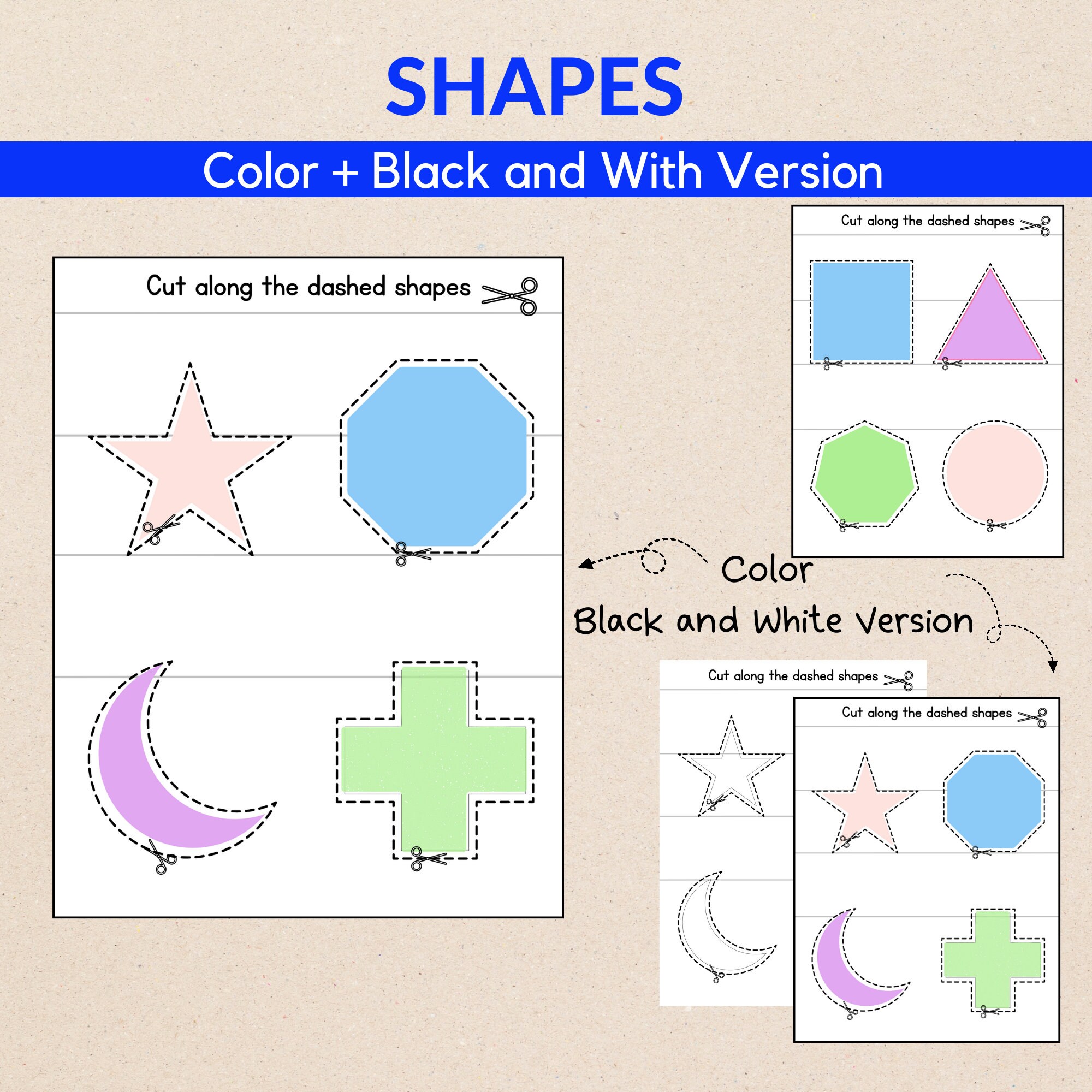 Scissor Practice | Scissors Skills Cutting Practice | Printable ...