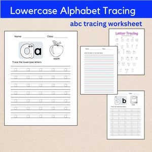 Printable Lowercase Alphabet Tracing Worksheets |preschool-kindergarten ...