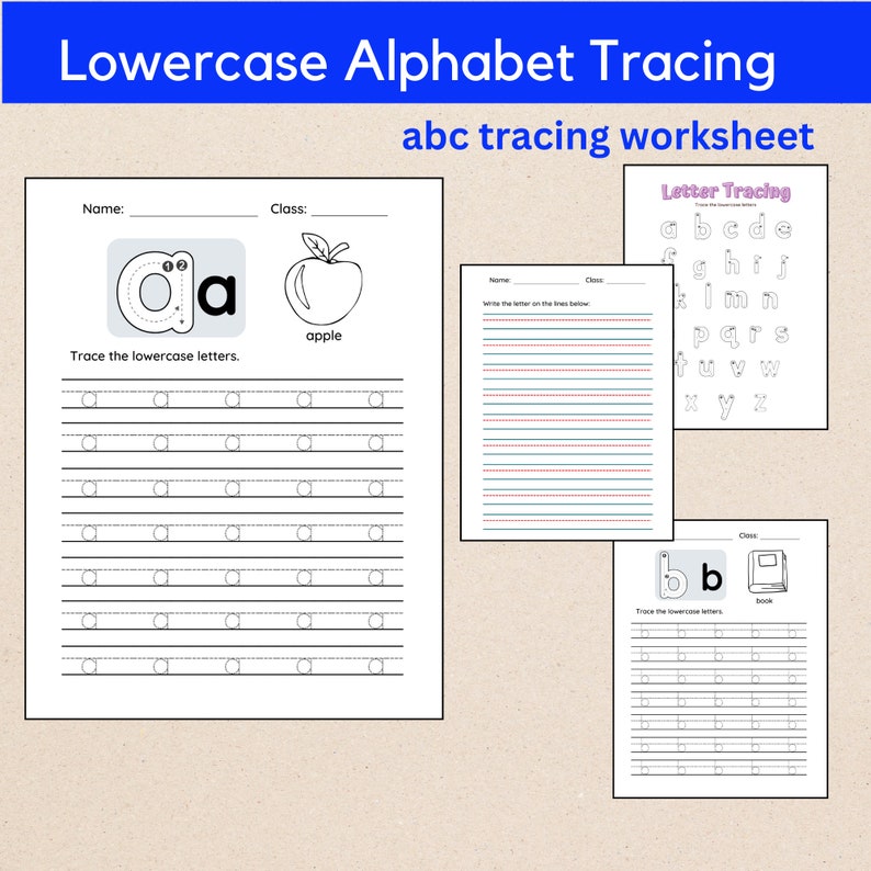 Printable Lowercase Alphabet Tracing Worksheets |preschool-kindergarten ...