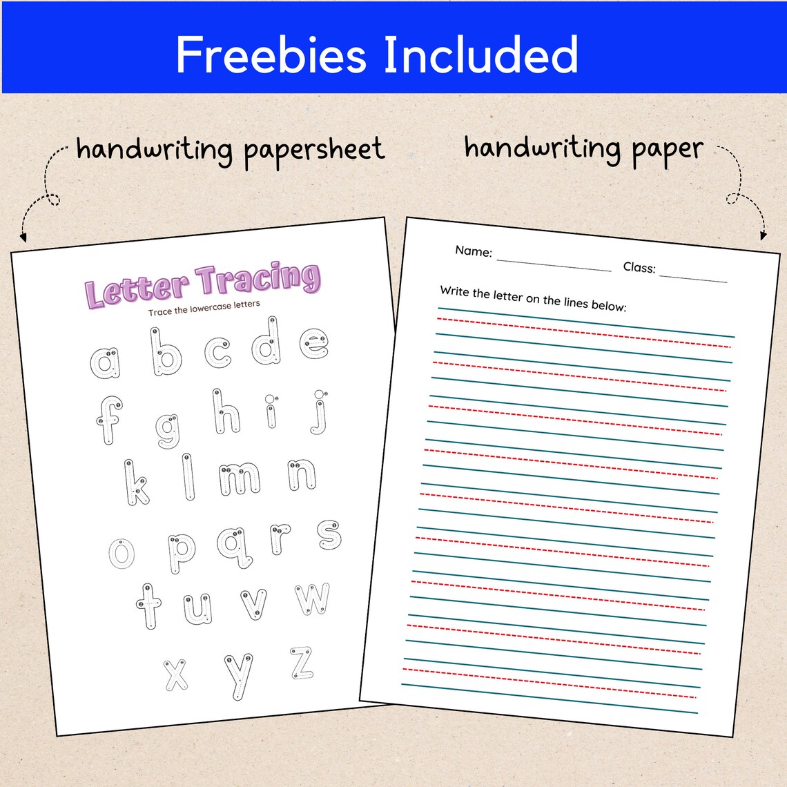 Printable Lowercase Alphabet Tracing Worksheets |preschool-kindergarten ...