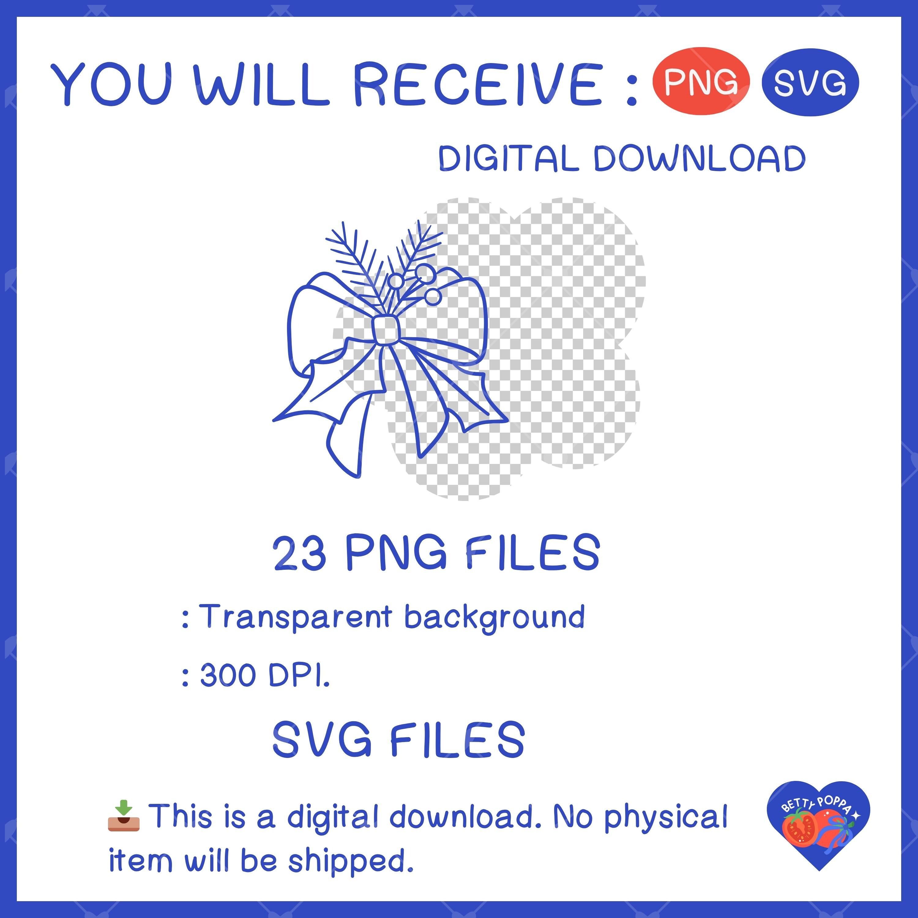 Hand-drawn Christmas Line Art Clipart: Holiday Doodle PNG/SVG Elements ...