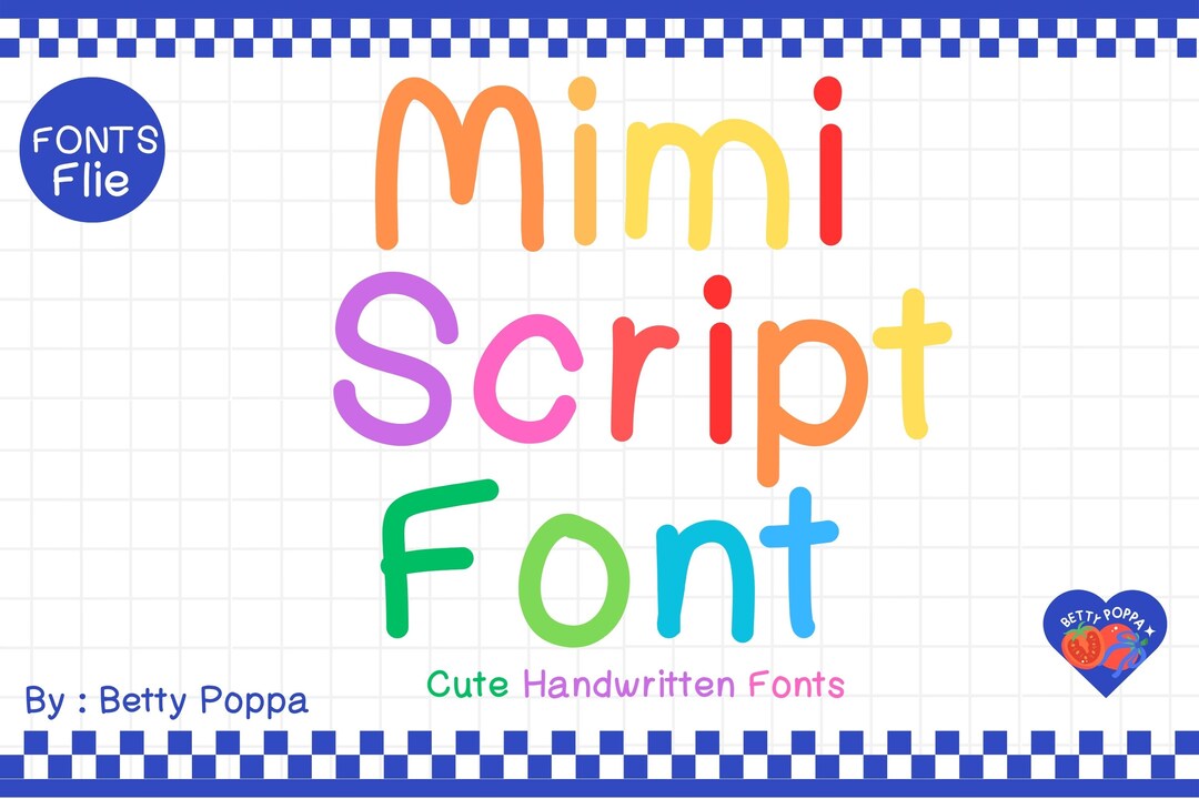 Mimi Script Font | Cute Handwritten Font for Kids Projects, Classroom ...