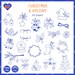 Hand-drawn Christmas Line Art Clipart: Holiday Doodle PNG/SVG Elements ...