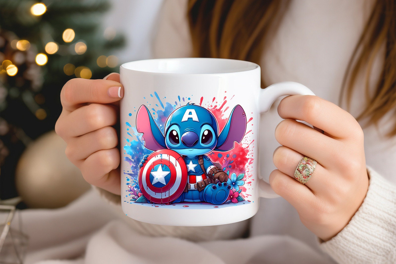 5 PNG Stitch Captain Splash and Watercolor Transparent PNG File for ...