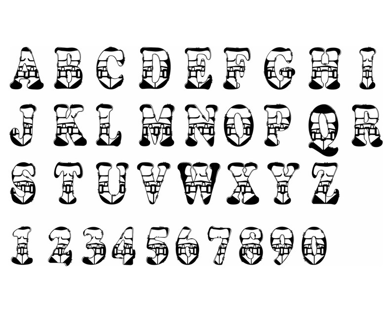 Star Wars Doodle Alphabet BUNDLE 4 Full Set Png Darth Vader Font Jedi ...