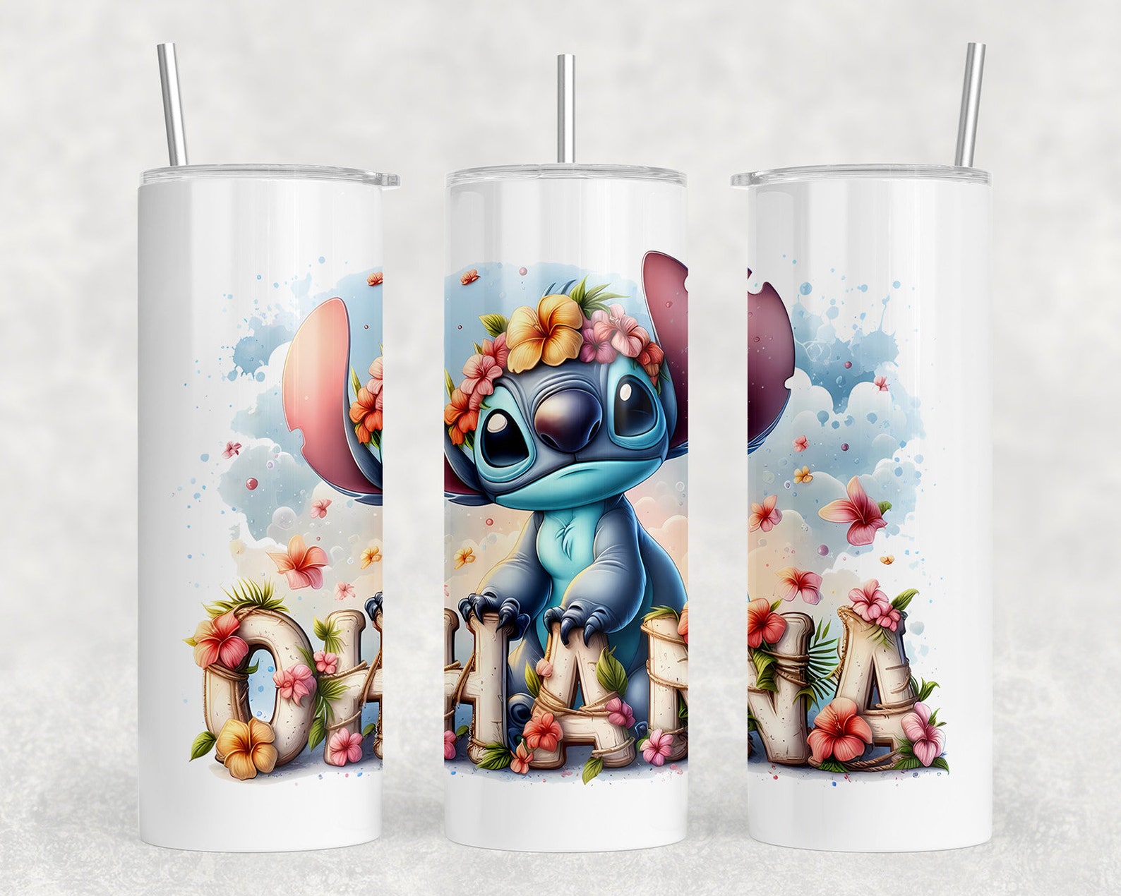 5 PNG Stitch Ohana Splash and Watercolor Transparent PNG File for ...