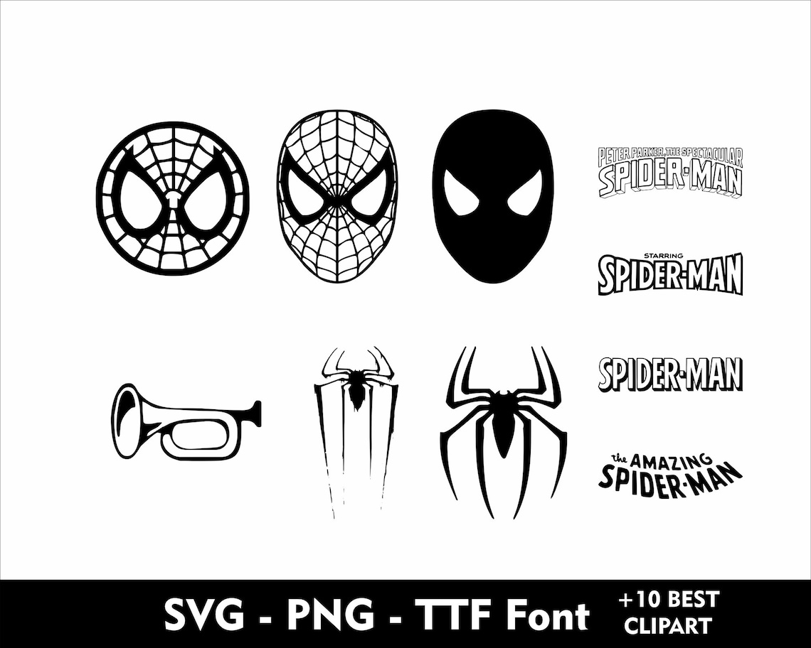 Hero Spider-man Font Spider Clipart Font SVG for Cricut Spider-man ...