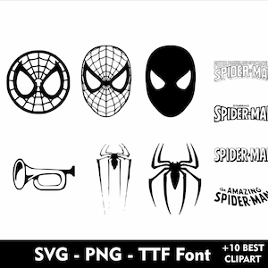 Hero Spider-man Font Spider Clipart Font SVG for Cricut Spider-man ...