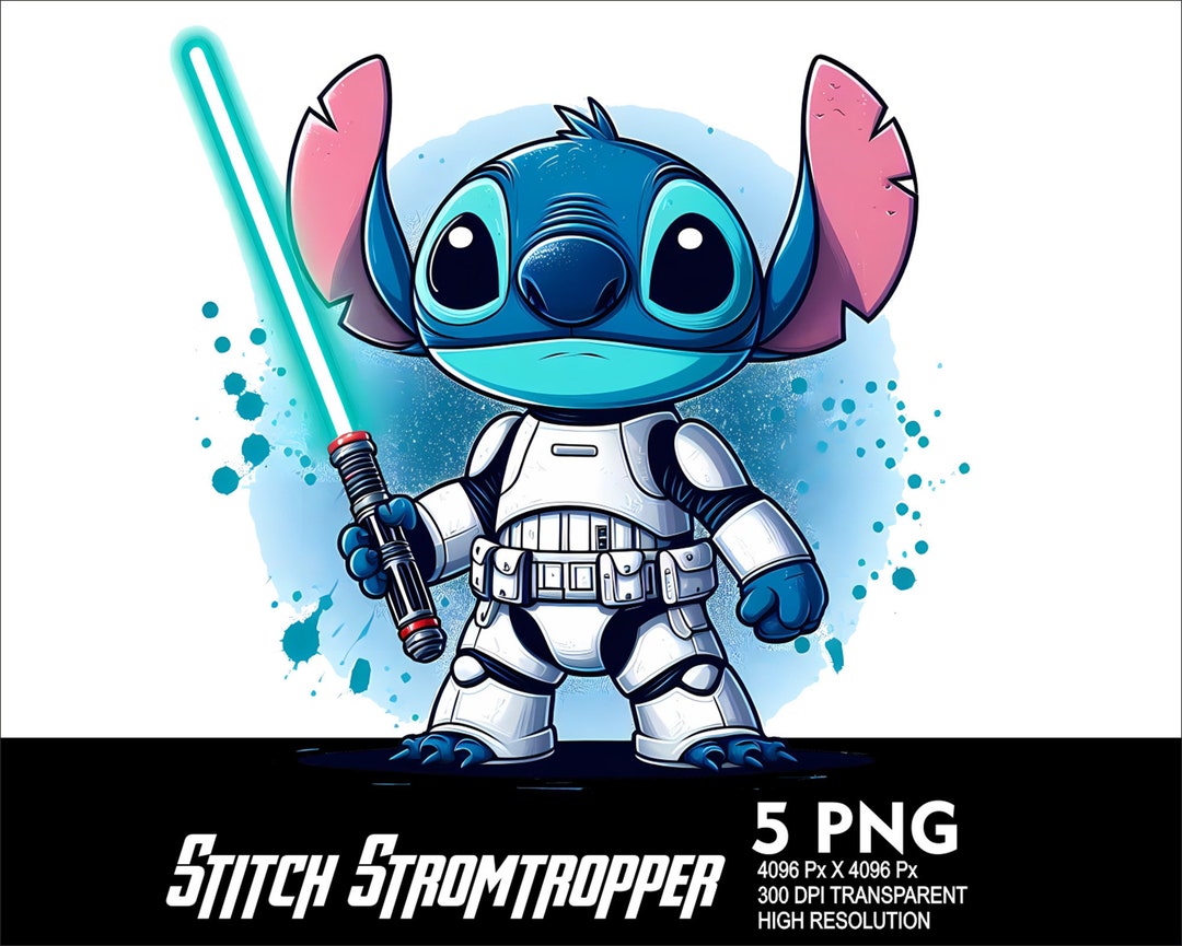 5 PNG Stitch Starwars Splash and Watercolor Transparent PNG File for ...
