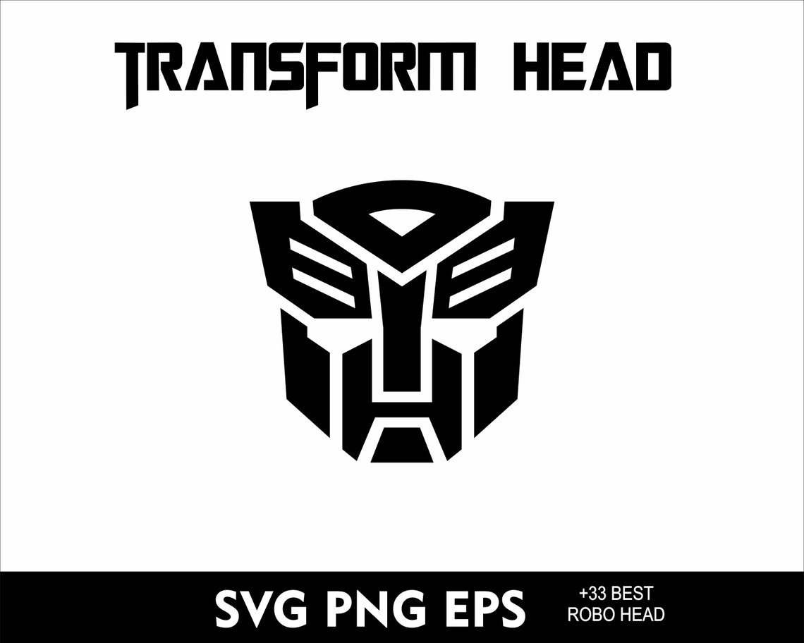 Transformer Head SVG Transform Skin Cut File Svg Head Robot Symbol Svg ...