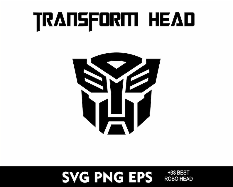 Transformer Head SVG Transform Skin Cut File Svg Head Robot Symbol Svg ...