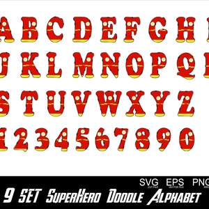 Super Hero Alphabet Svg Png Avanger Super Hero Letters Super Hero ...