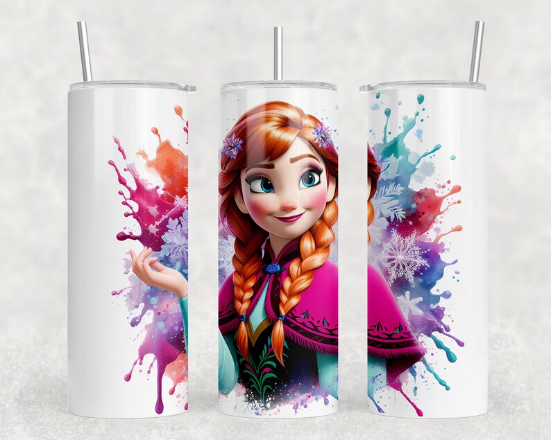 5 PNG Princess Anna Splash and Watercolor Transparent PNG File for ...